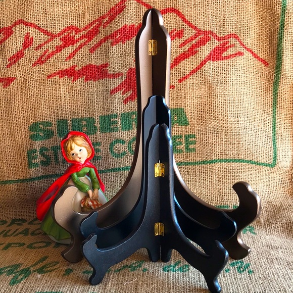 unbranded | Accents | 3 Wood Hinged Plate Picture Stands | Poshmark